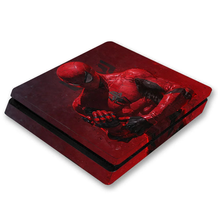 Dark Red Mood Spiderman PS4 Skin | 3D Embossed Textured Vinyl Wrap ...
