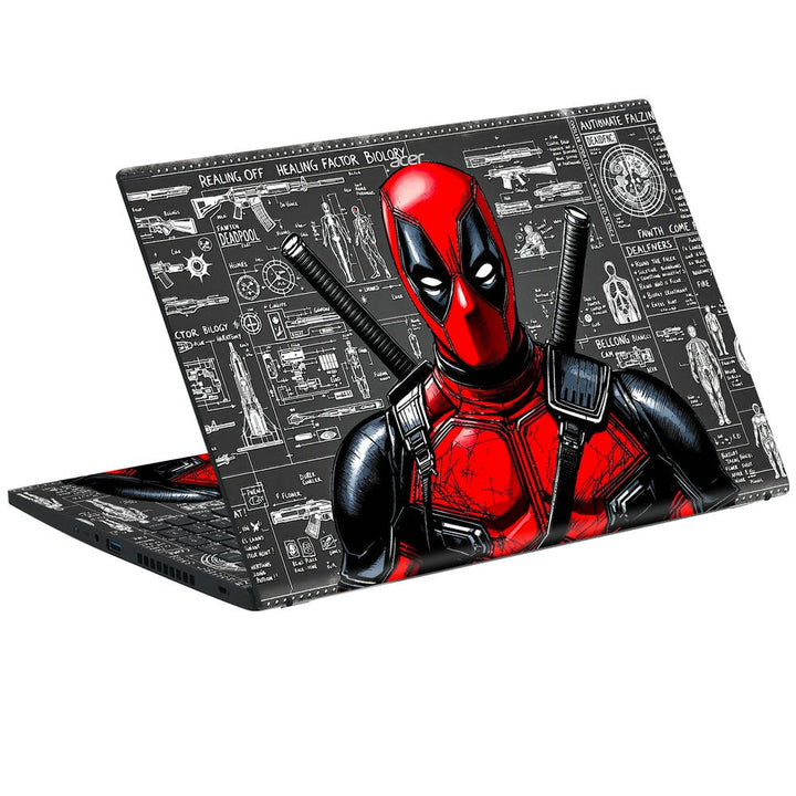 Deadpool Comic Style 3D Embossed Laptop Skin | Buy Online Now – SkinsLegend
