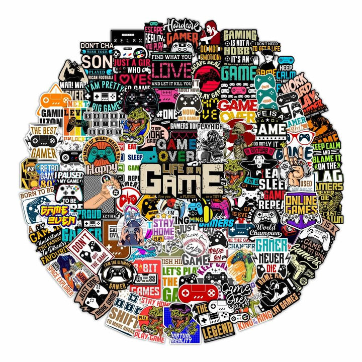 Premium Gaming Decal Stickers Set - Waterproof Vinyl with Gloss ...