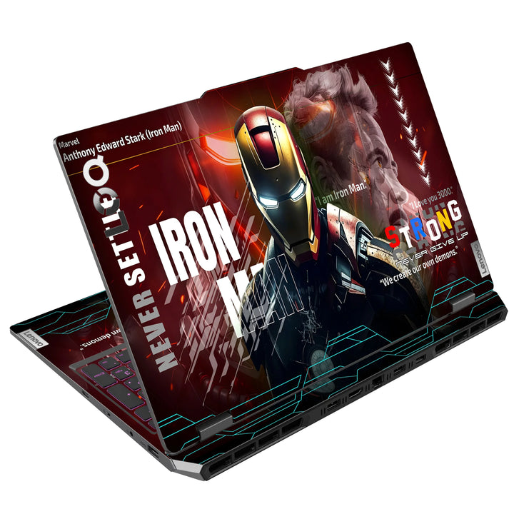 Iron Man Stark Never Settle 3D Embossed Laptop Skin | Buy Online Now ...