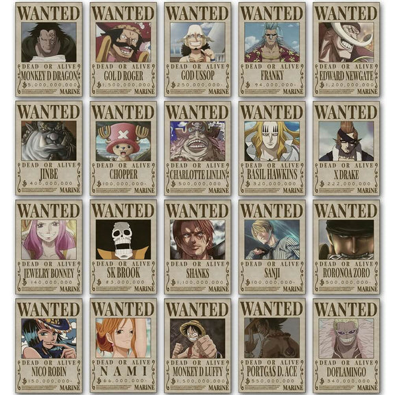 One Piece Bounty Wanted Poster Collection: Dive into the Epic World of ...