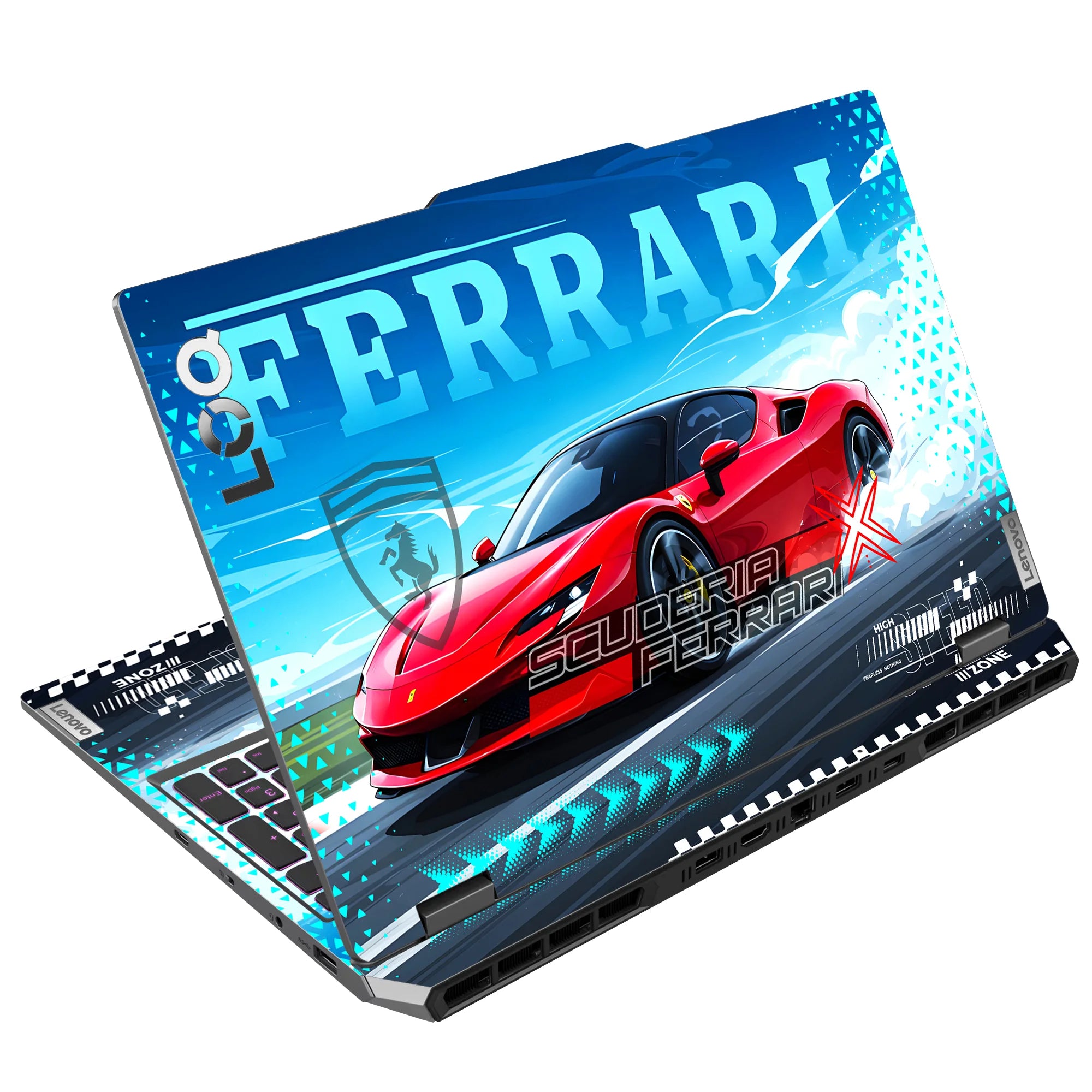 Scuderia Ferrari Cyan Drift 3D Embossed Laptop Skin | Buy Online Now ...