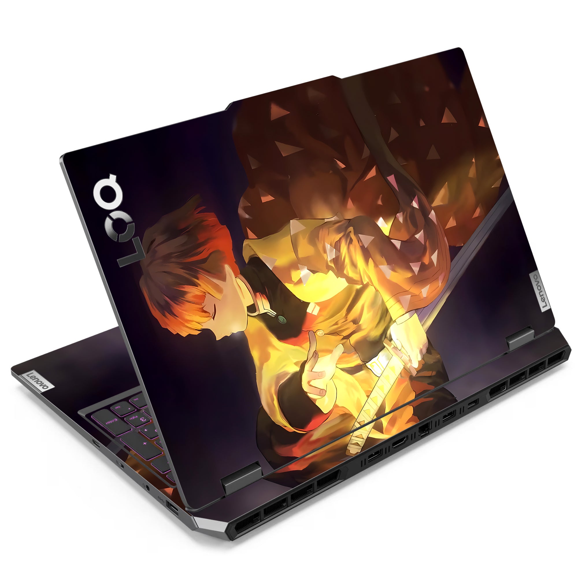 Shop Zenitsu Agatsuma Demon Slayer Anime Laptop Skin for Lenovo LOQ ...