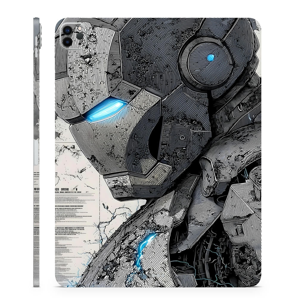 3D Embossed Tablet Skin - Worn Iron Man Blueprint Sketch – SkinsLegend