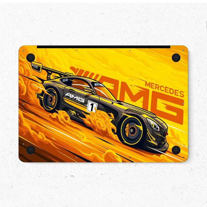 Mercedes AMG GT3 Yellow Laptop Skin for MacBook | Buy Online Now ...
