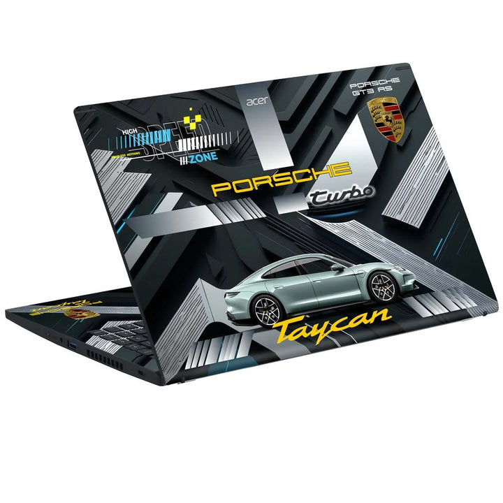 Porsche Taycan Turbo 3D Embossed Laptop Skin | Buy Online Now – SkinsLegend