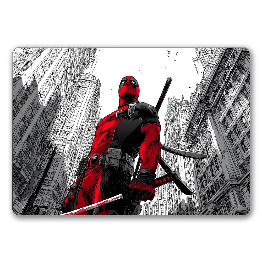 Deadpool City Rooftop Vector Art Laptop Skin for MacBook | Buy Online ...