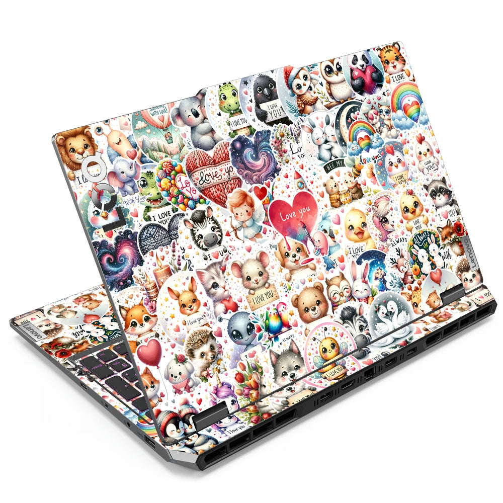 Shop I Love You Sticker Bomb Laptop Skin for Lenovo LOQ | Buy Online ...