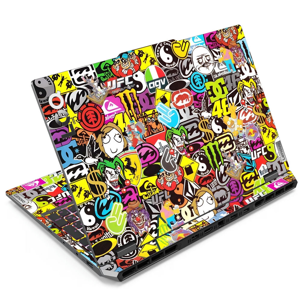 Shop Monster Sticker Bomb Laptop Skin for Lenovo LOQ | Buy Online Now ...
