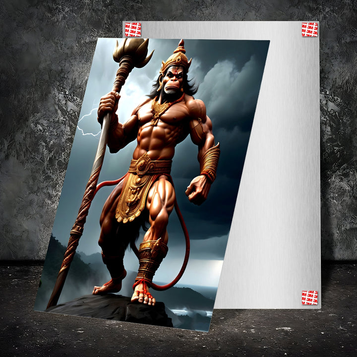 High-Quality Metal Posters - Lord Hanuman LH06 | Vibrant Colors & Sharp ...