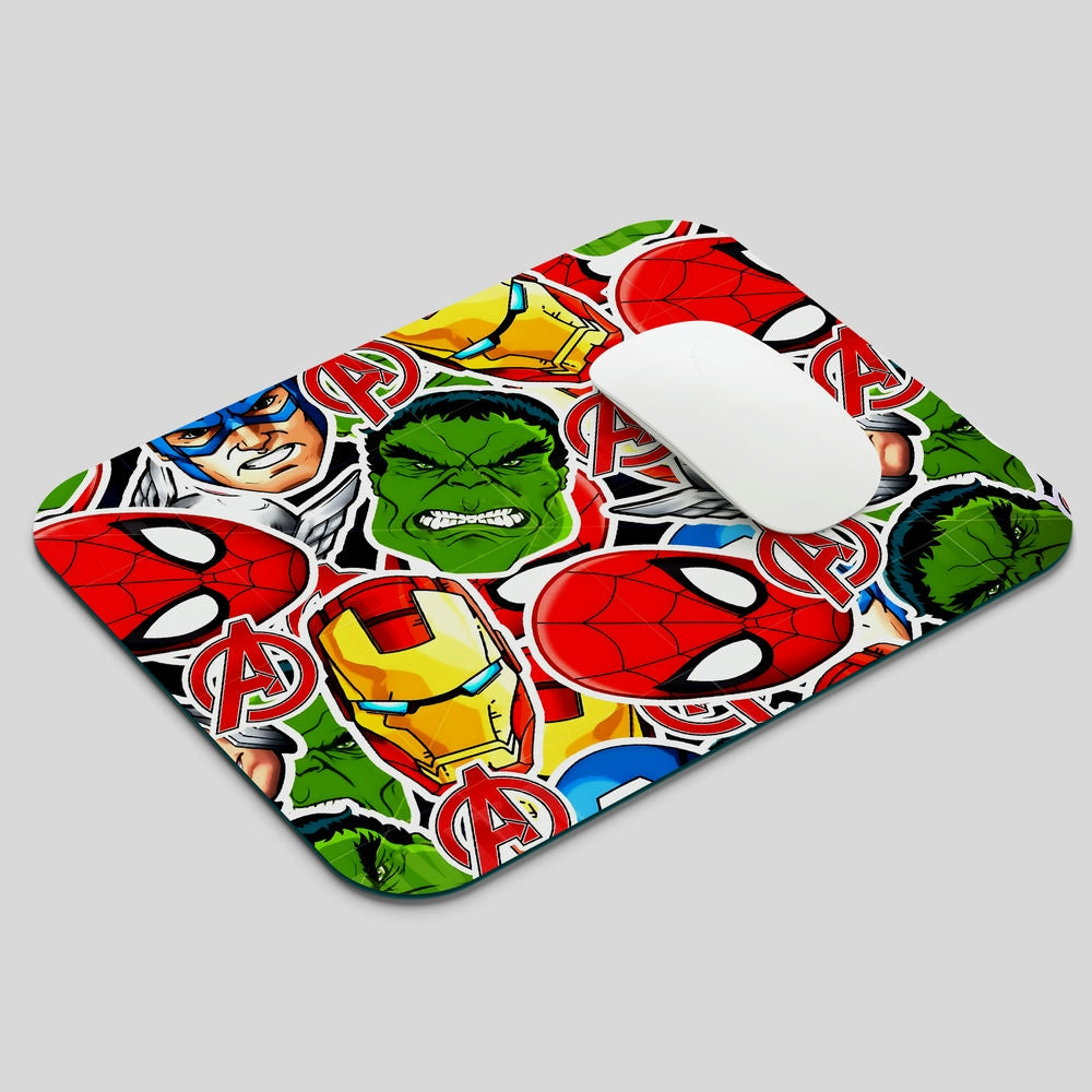 Stylish Marvel Heroes CollageAbstract Fluid Art Mouse Pad - Premium ...