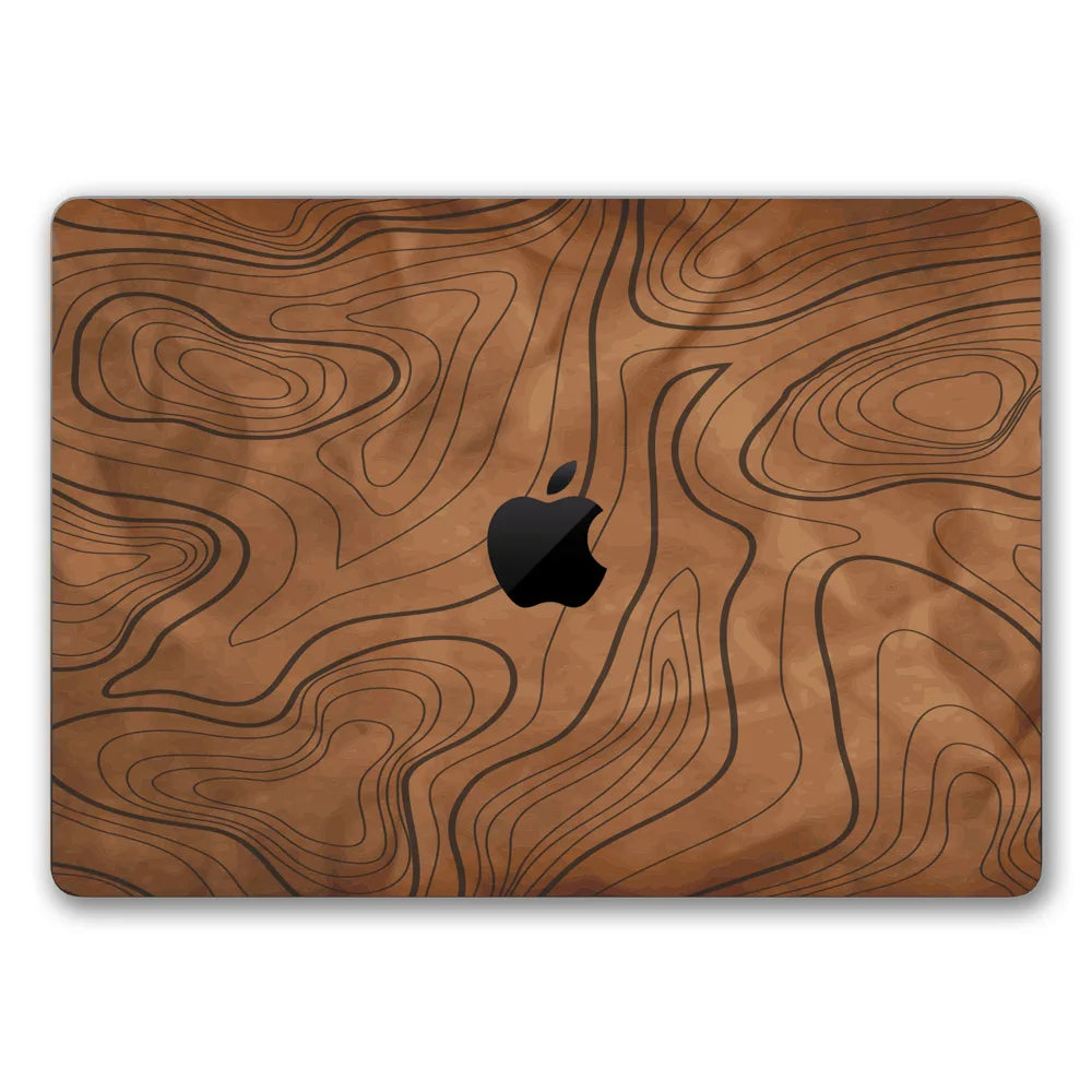 Dark Natural Wood Grain Texture Laptop Skin for MacBook | Buy Online ...
