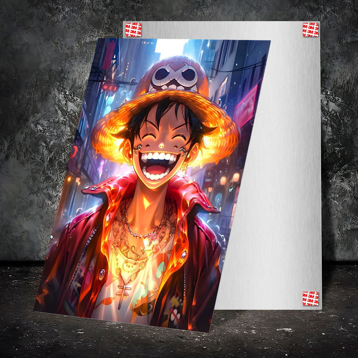 High-Quality Metal Posters - One Piece Monkey D Luffy OP08 | Vibrant ...