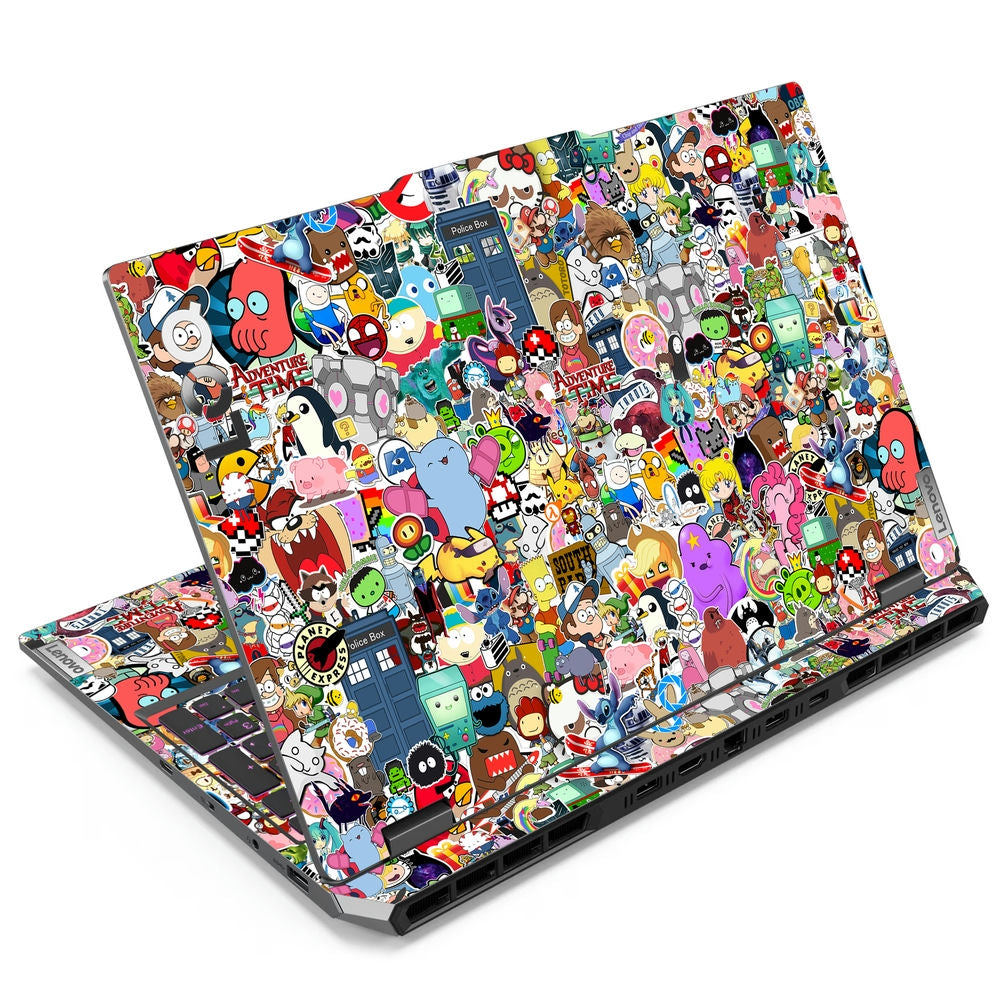Shop Adventure Time Sticker Bomb Laptop Skin for Lenovo LOQ | Buy ...