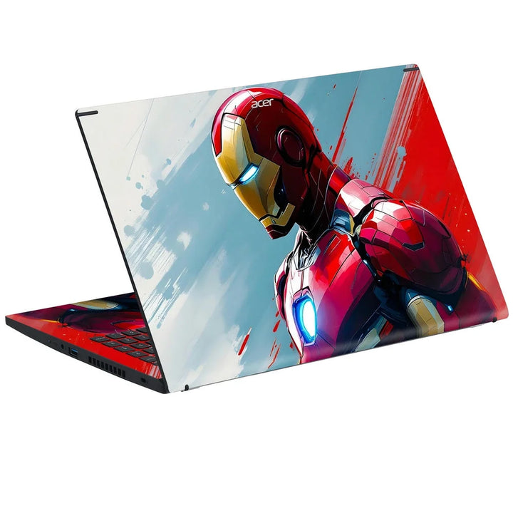 Iron Man in Red Suit 3D Embossed Laptop Skin | Buy Online Now – SkinsLegend