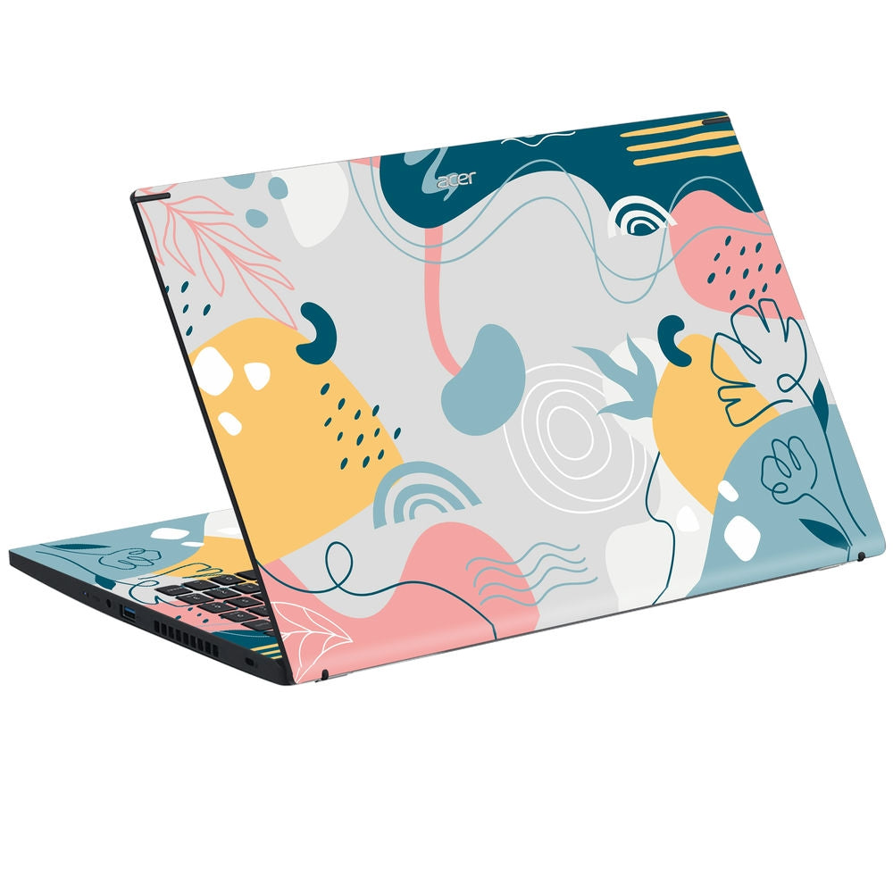 Shop Floral Pastel Abstract Design Laptop Skin for Acer | Buy Online ...