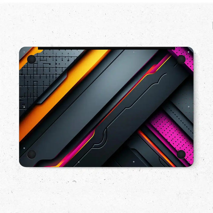 Futuristic Neon Striped Panels Laptop Skin for MacBook | Buy Online Now ...