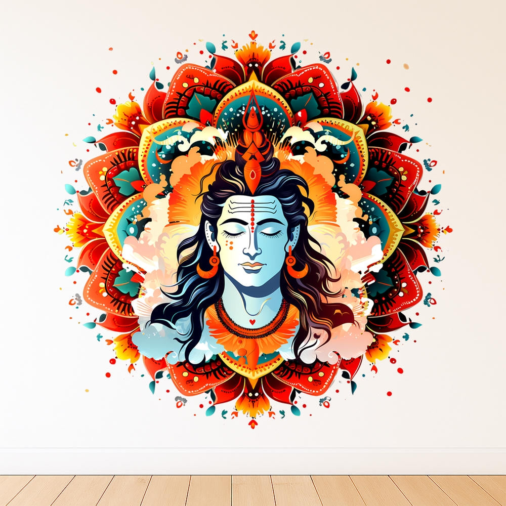 Shiva Mandala Art Premium Large Size Wall Decal | Buy Online Now ...