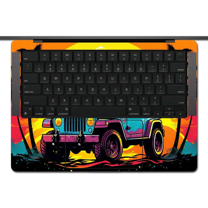 Retro Beach Jeep Laptop Skin for MacBook | Buy Online Now – SkinsLegend