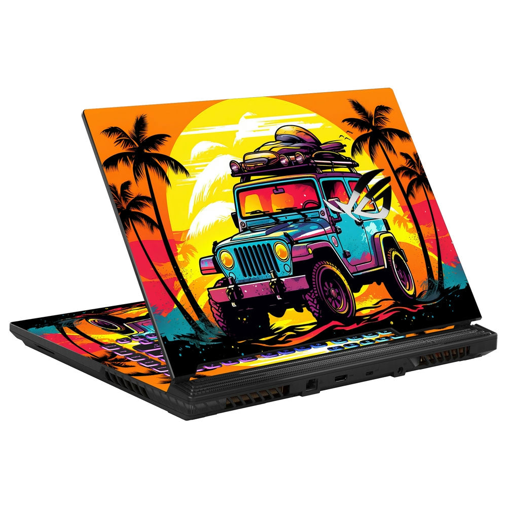 Shop Retro Beach Jeep Laptop Skin for Asus | Buy Online Now – SkinsLegend