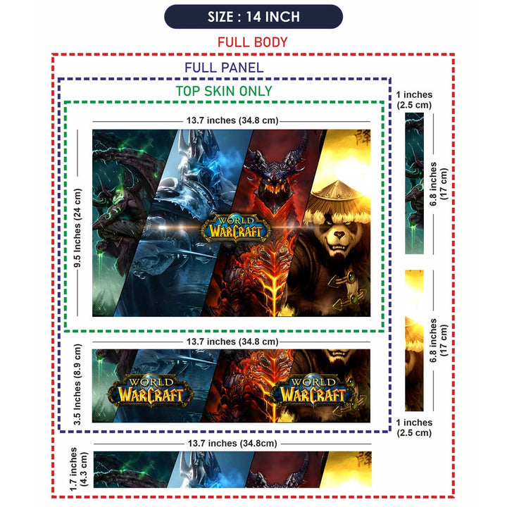 Shop Warcraft Fiery Demon Warrior Laptop Skin | Buy Online Now ...