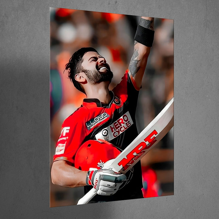 High-Quality Metal Posters - Indian Cricketer Virat Kohli VK09 ...