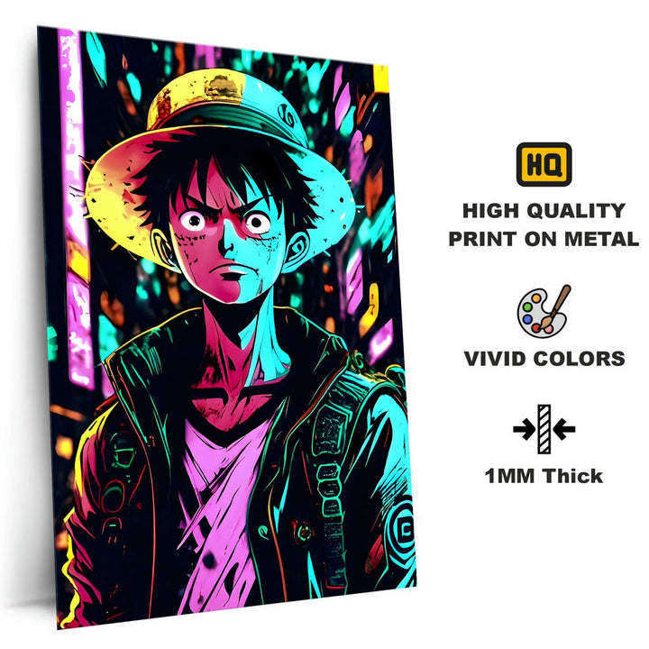 High-Quality Metal Posters - One Piece Monkey D Luffy OP01 | Vibrant ...