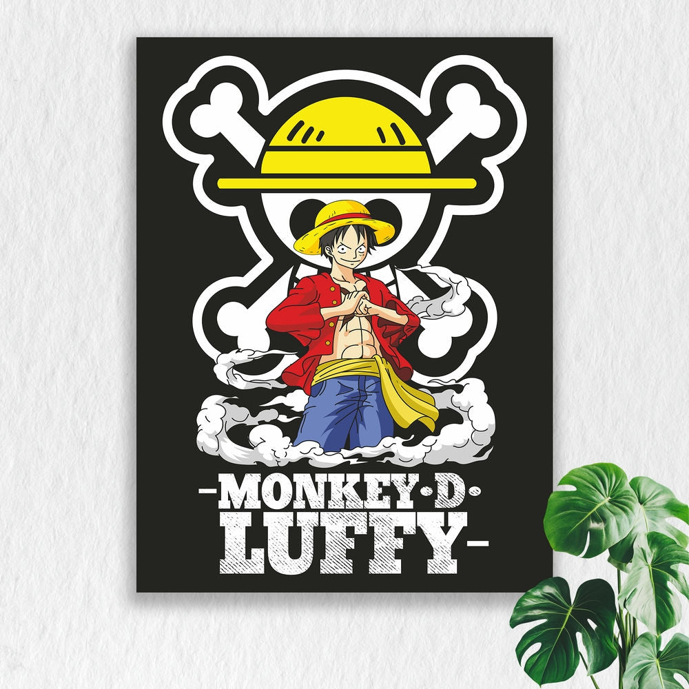 Self Adhesive Textured Vinyl Poster - Monkey D. Luffy One Piece ...