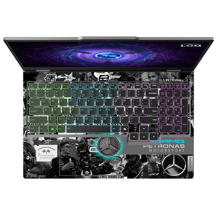 Mercedes F1 Car Driver Collage Laptop Skin | 3D Embossed 3M Vinyl ...