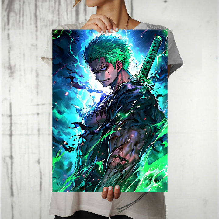 High-Quality Metal Posters - One Piece Roronoa Zoro OP34 | Vibrant ...