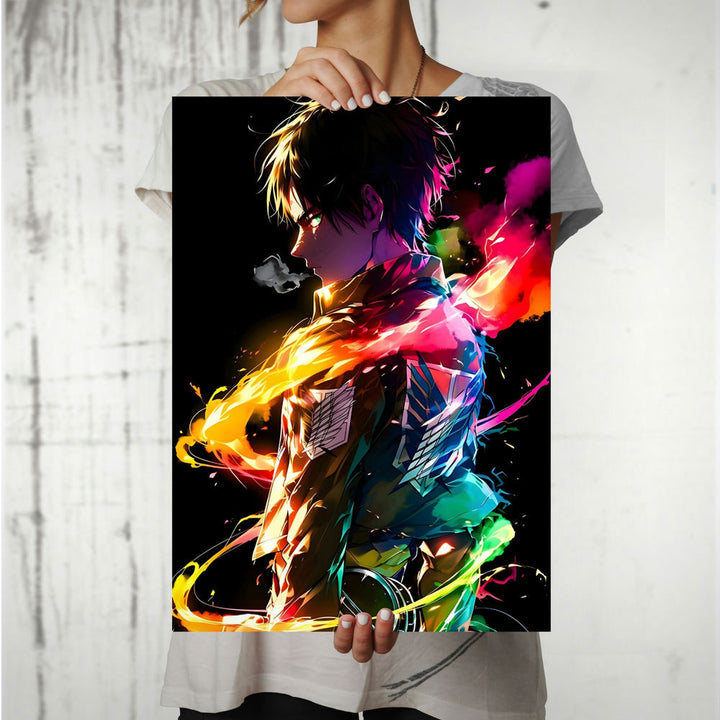 High-Quality Metal Posters - Anime Eren Yeager | Vibrant Colors & Sharp ...