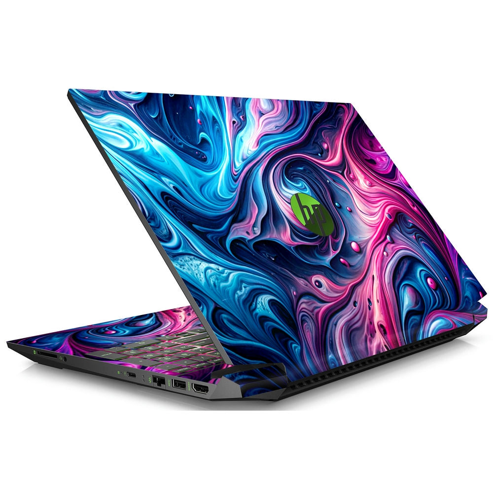 Shop Dark Blue Liquid Style Laptop Skin for HP | Buy Online Now ...
