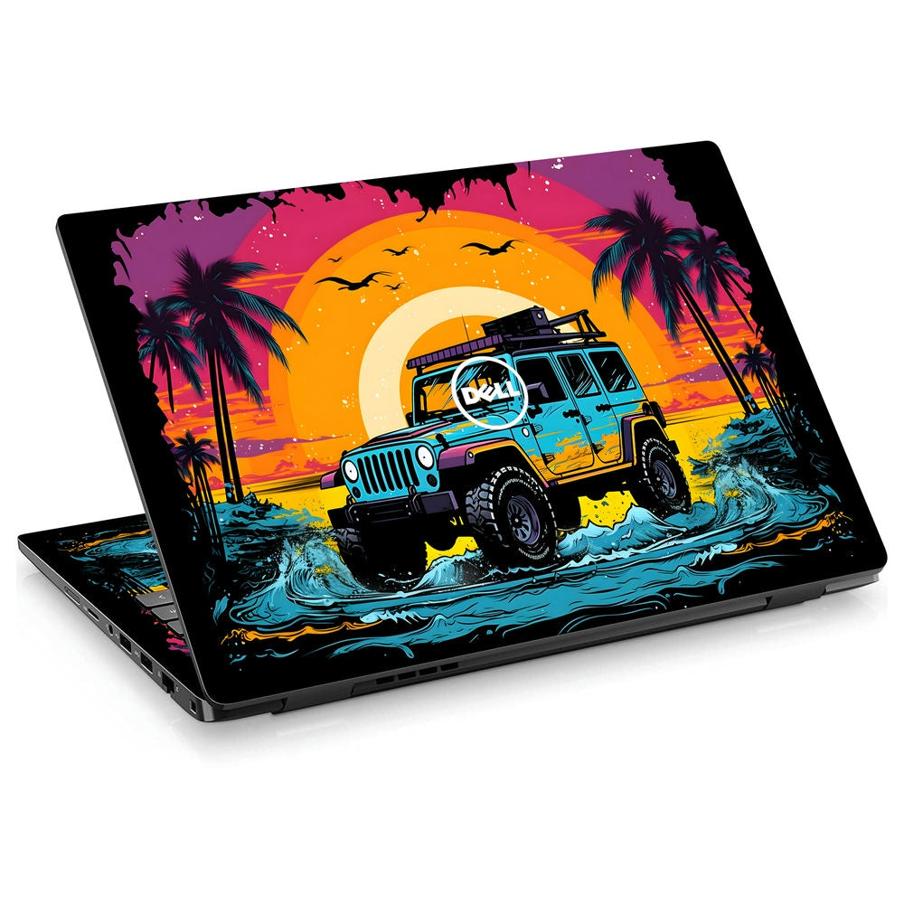 Shop Sunset Adventure Jeep Laptop Skin for Dell | Buy Online Now ...