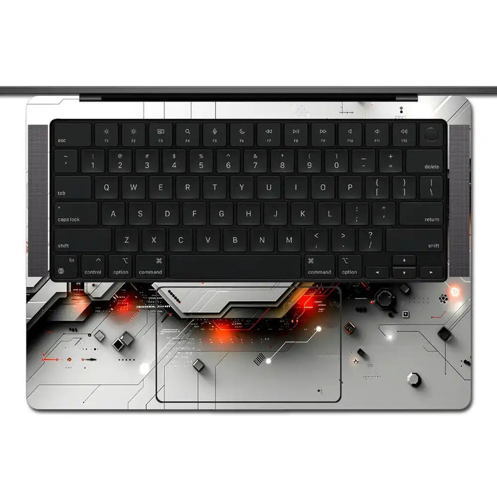 Monochrome Mechanical Gear Abstract Laptop Skin for MacBook | Buy ...