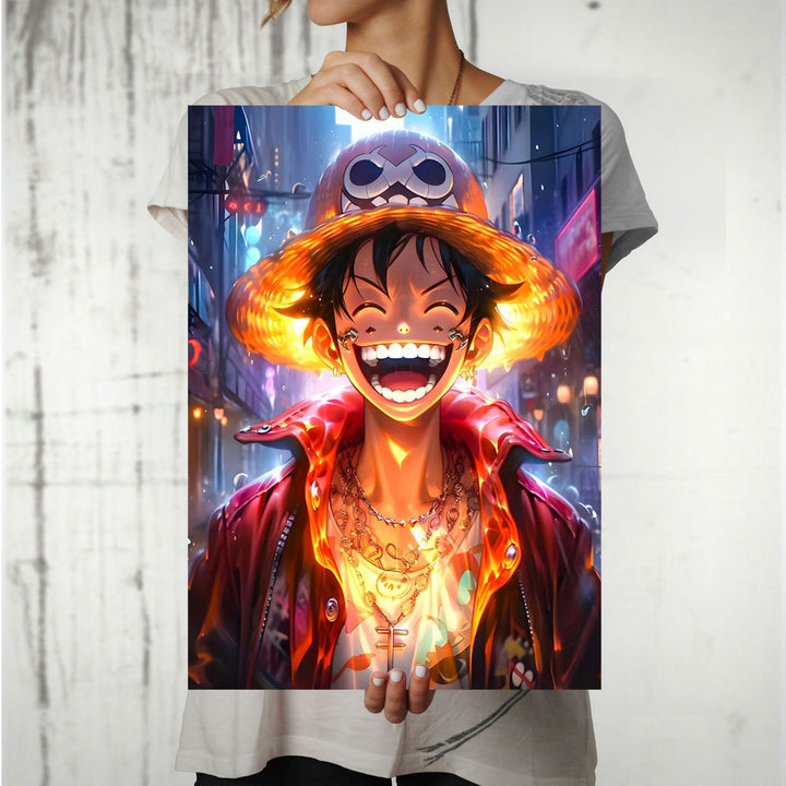 High-Quality Metal Posters - One Piece Monkey D Luffy OP08 | Vibrant ...