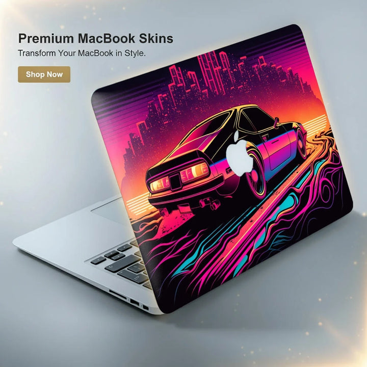 Retro Skyline Glow Laptop Skin for MacBook | Buy Online Now – SkinsLegend