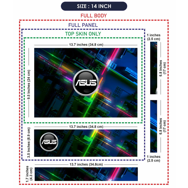 Shop ASUS RGB Circuit Board Design Laptop Skin | Buy Online Now ...