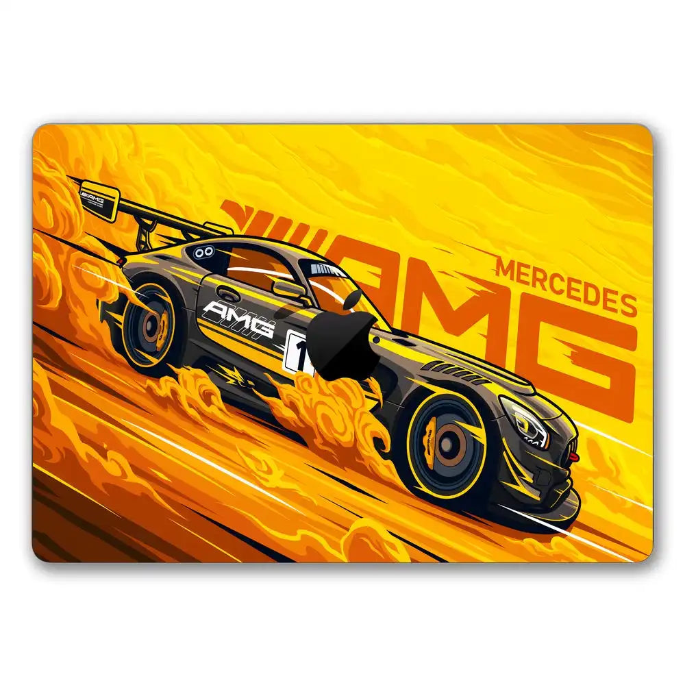 Mercedes AMG GT3 Yellow Laptop Skin for MacBook | Buy Online Now ...