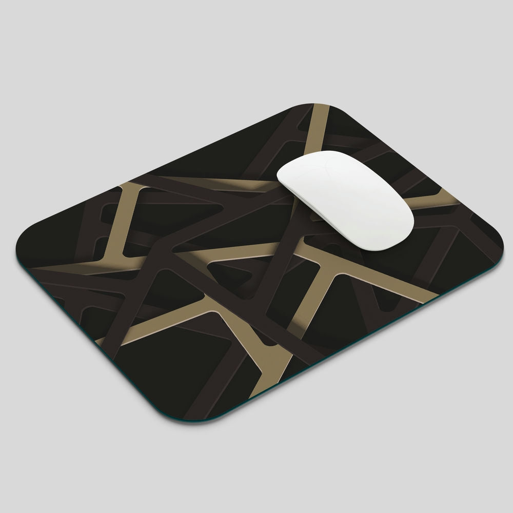 Stylish Golden GridAbstract Fluid Art Mouse Pad - Premium Desk ...