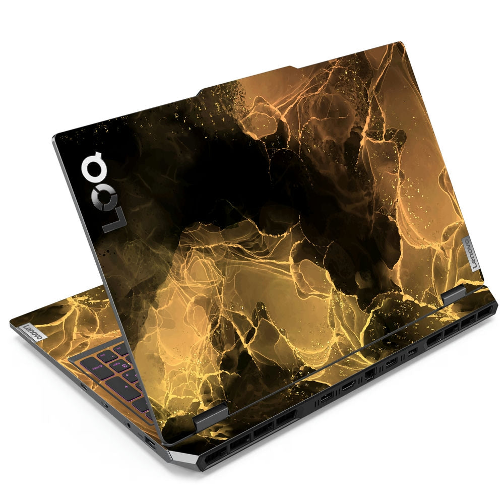 Shop Golden Lava Abstract Design Laptop Skin for Lenovo LOQ | Buy ...
