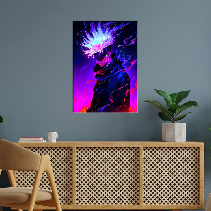 High-Quality Metal Posters - Anime Satoru Gojo SG09 | Vibrant Colors ...