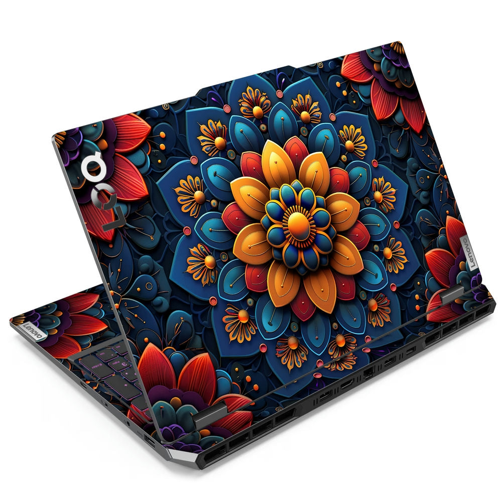 Shop Colorful Floral Mandala Laptop Skin for Lenovo LOQ | Buy Online ...