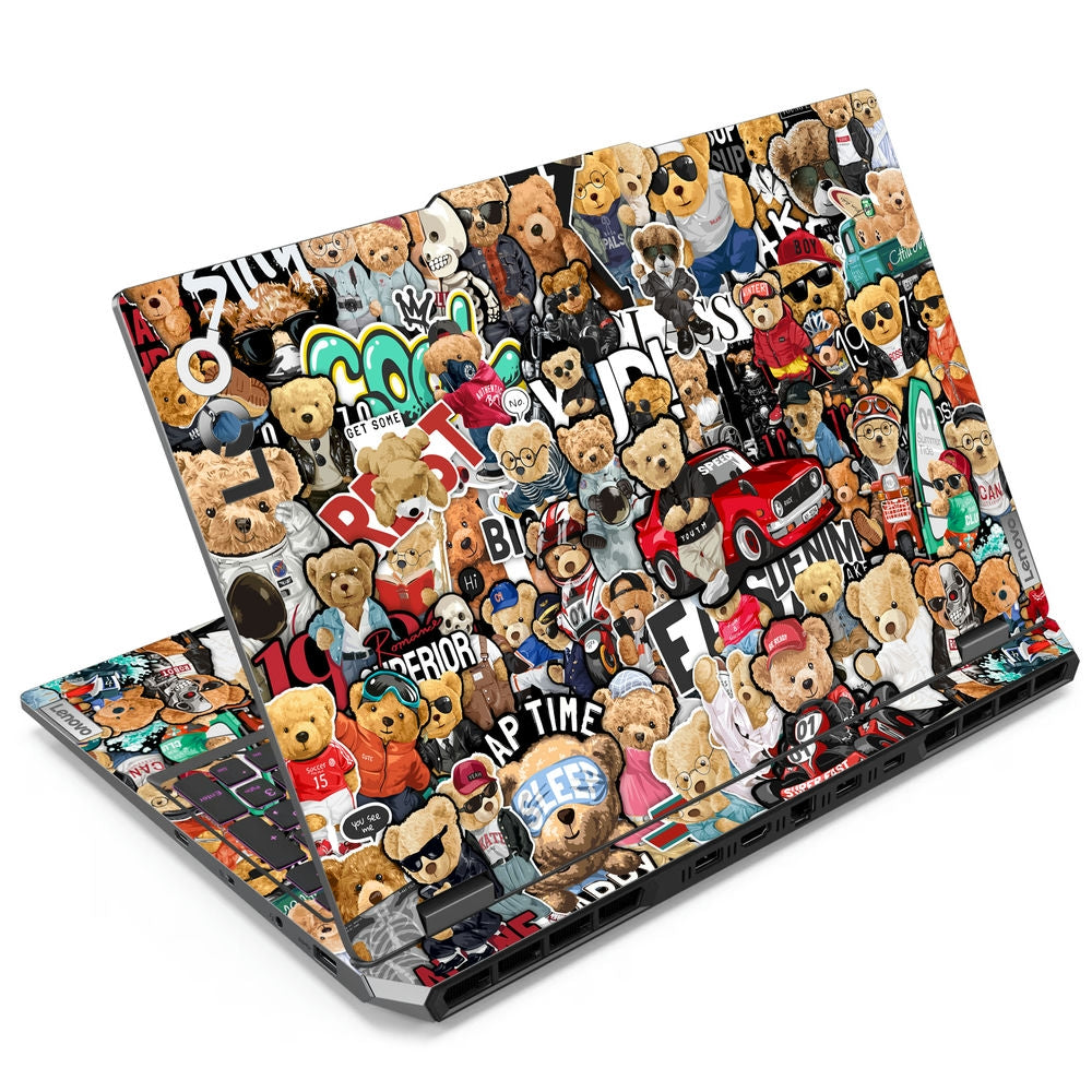 Shop Teddy Sticker Bomb Laptop Skin for Lenovo LOQ | Buy Online Now ...