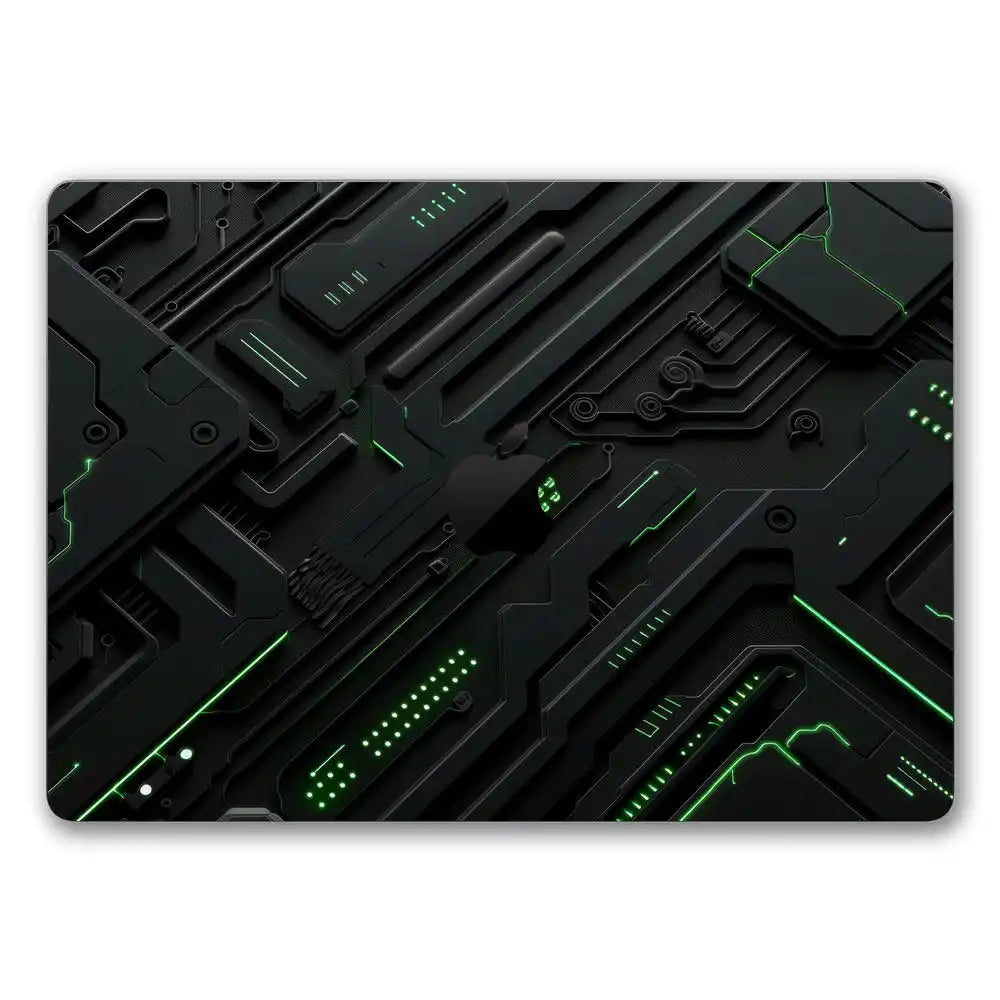 Futuristic Dark Circuit Abstract Laptop Skin for MacBook | Buy Online ...