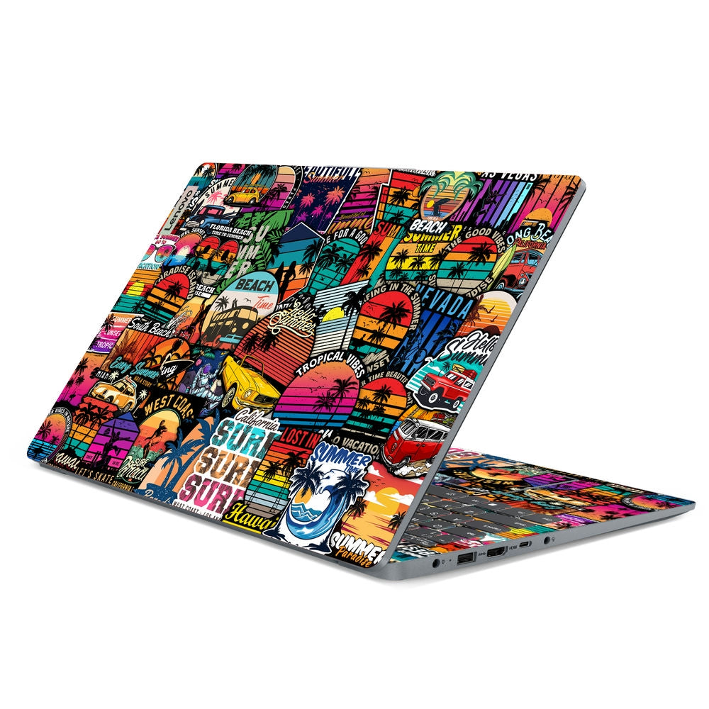 Shop Beach Time Sticker Bomb Laptop Skin for Lenovo | Buy Online Now ...