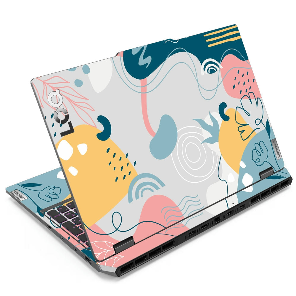 Shop Floral Pastel Abstract Design Laptop Skin for Lenovo LOQ | Buy ...
