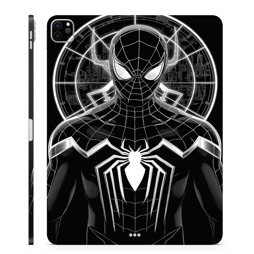 3D Embossed Tablet Skin - Black Suit Spidey Tech Noir – SkinsLegend