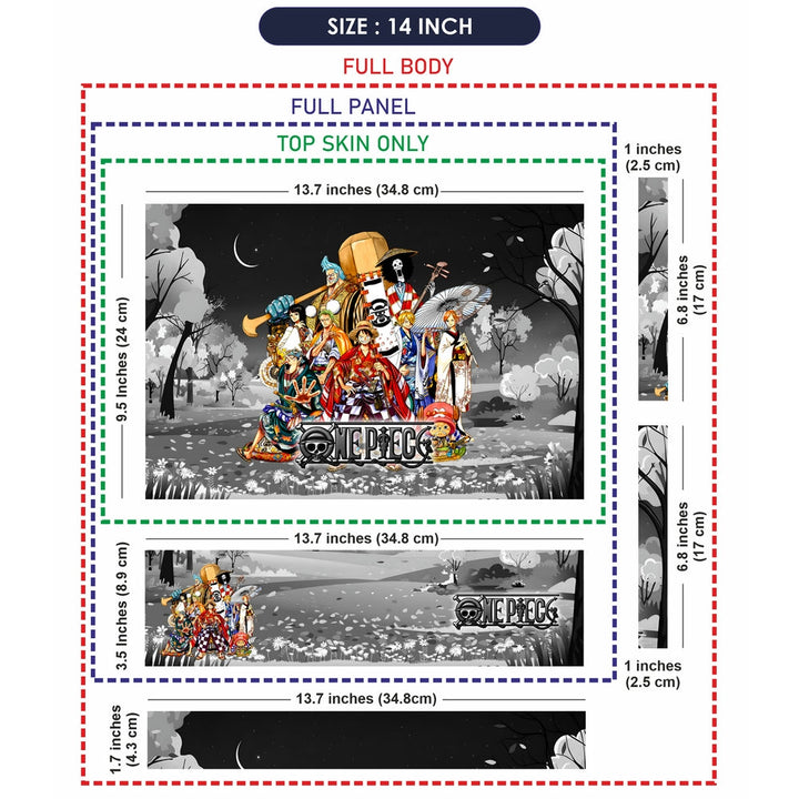 Shop One Piece Wano Arc Ensemble Laptop Skin | Buy Online Now – SkinsLegend