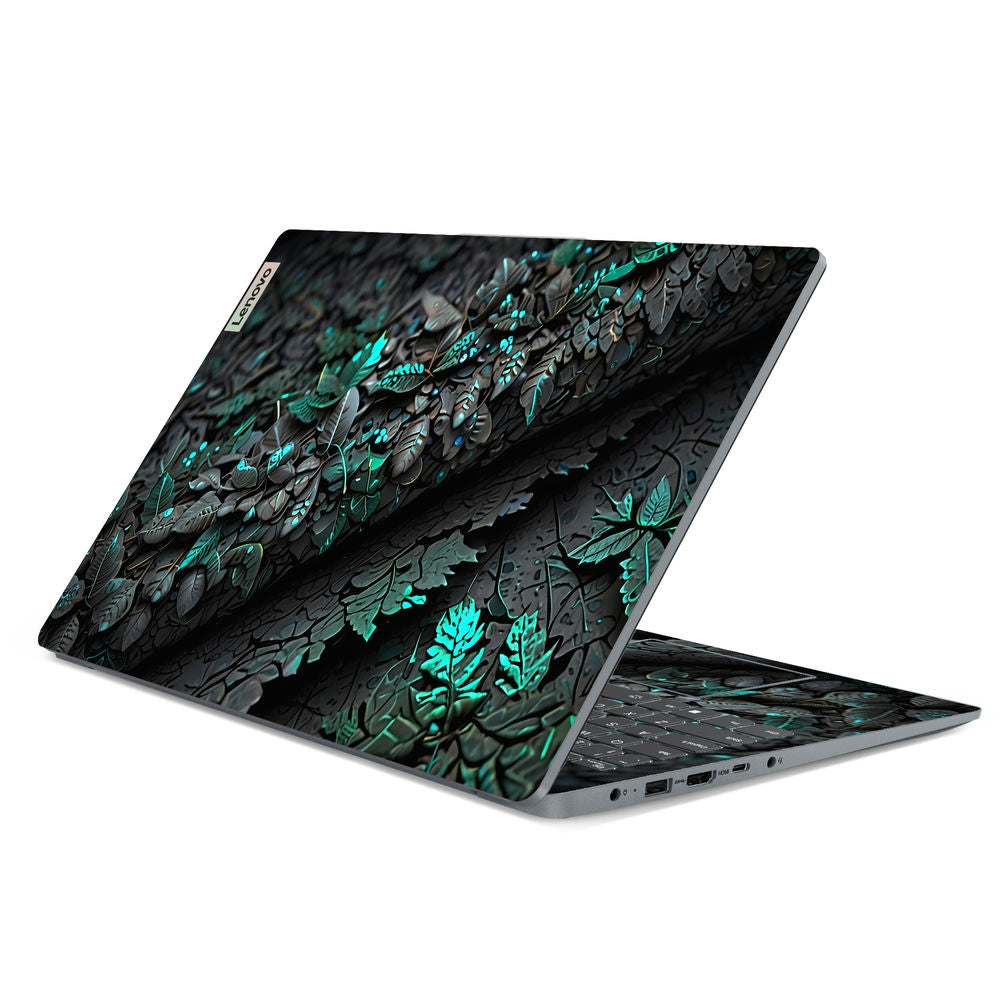 Shop Emerald Foliage Glow Laptop Skin for Lenovo | Buy Online Now ...
