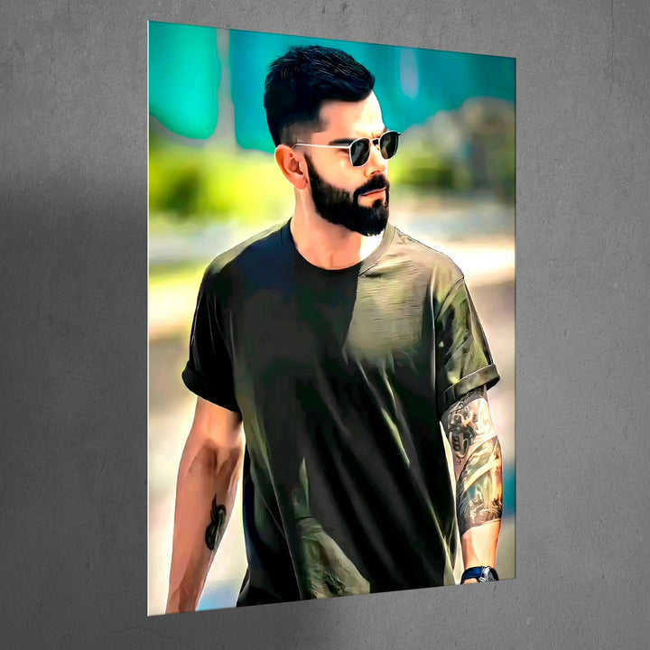 High-Quality Metal Posters - Indian Cricketer Virat Kohli VK08 ...